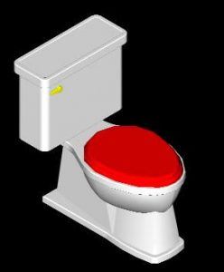 Toilet 3D DWG Model for AutoCAD • Designs CAD