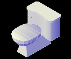 Toilet 3D DWG Model for AutoCAD • Designs CAD