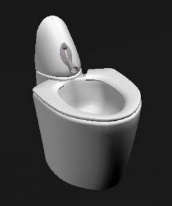 Toilet 3D DWG Model for AutoCAD • Designs CAD
