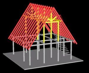 Wood Structure 3D DWG Model for AutoCAD • Designs CAD