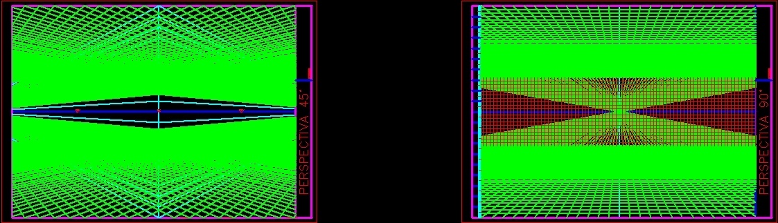 45 And 90 Degree Perspective Templates DWG Block for AutoCAD • Designs CAD