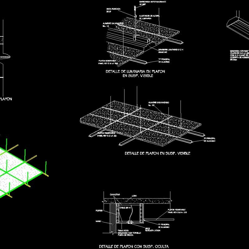 Detaillights In Suspended Ceilings DWG Section for AutoCAD • Designs CAD