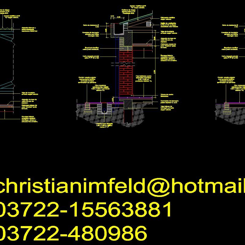Detail Concrete Chutes - Pluvial Drainage DWG Detail for AutoCAD ...