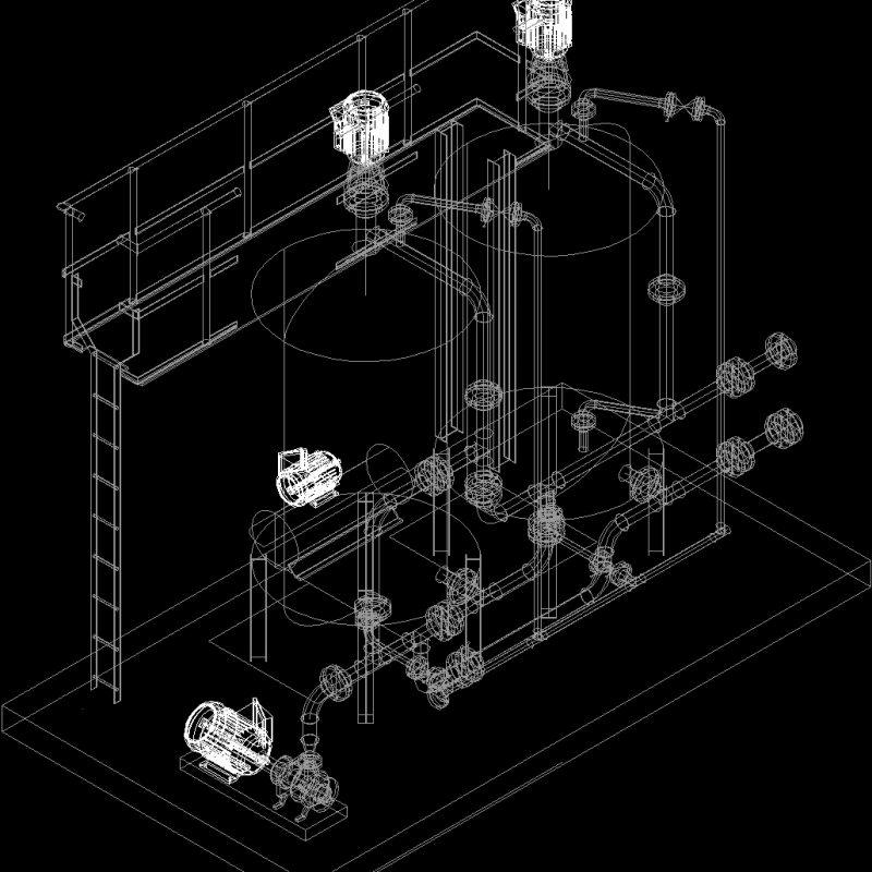Filter Water Plant 3D DWG Model for AutoCAD • Designs CAD