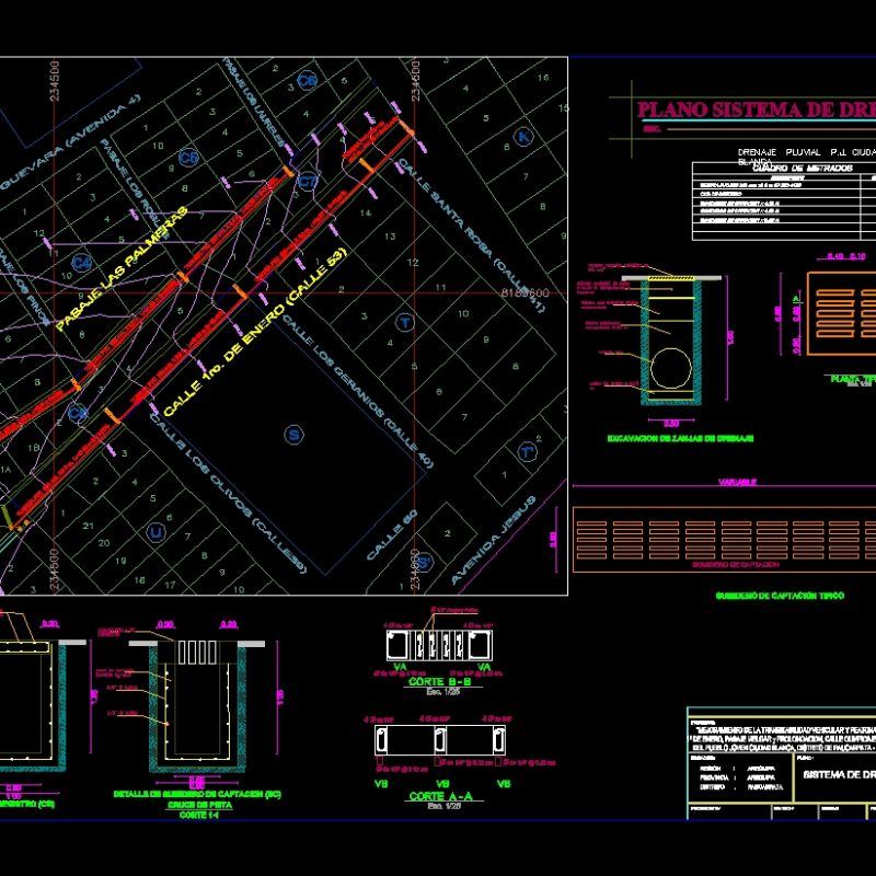 Drainage Plan DWG Block for AutoCAD • Designs CAD