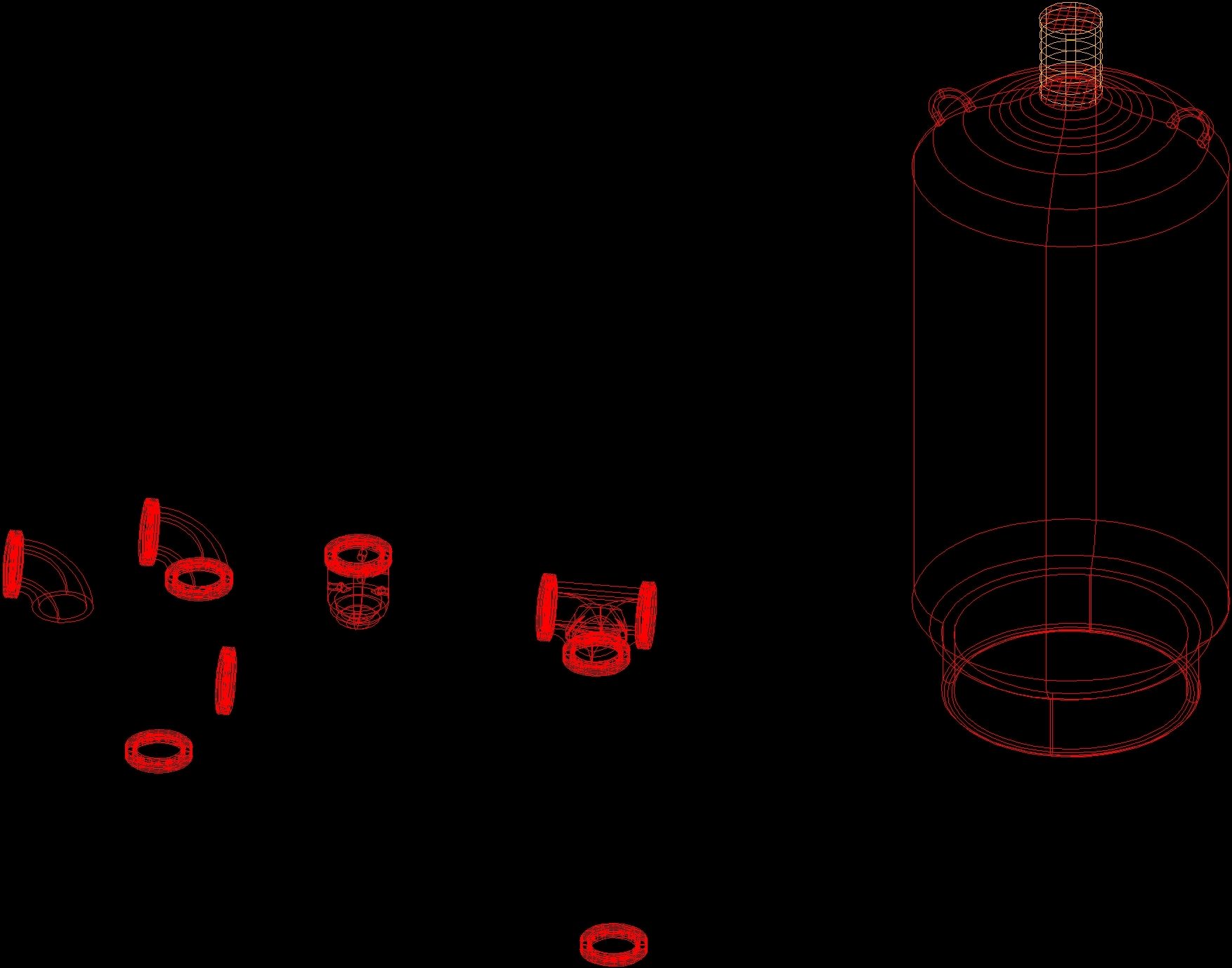 Accessories Set Against 3D DWG Model for AutoCAD • Designs CAD
