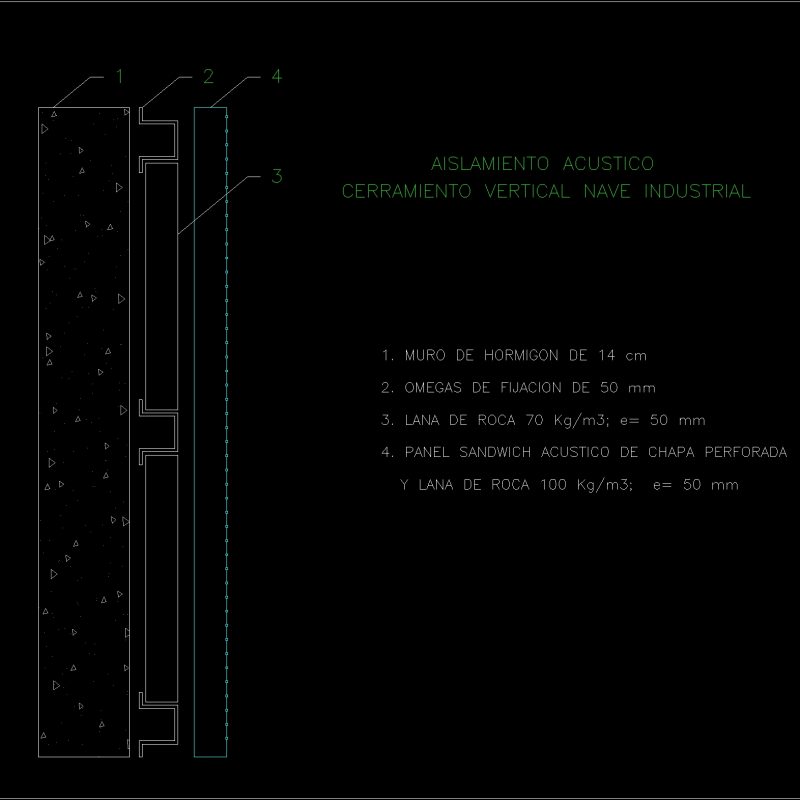 Acoustic Insulation Details DWG Detail for AutoCAD | DesignsCAD