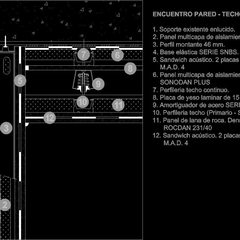 Acoustic Insulation Details DWG Detail for AutoCAD • Designs CAD