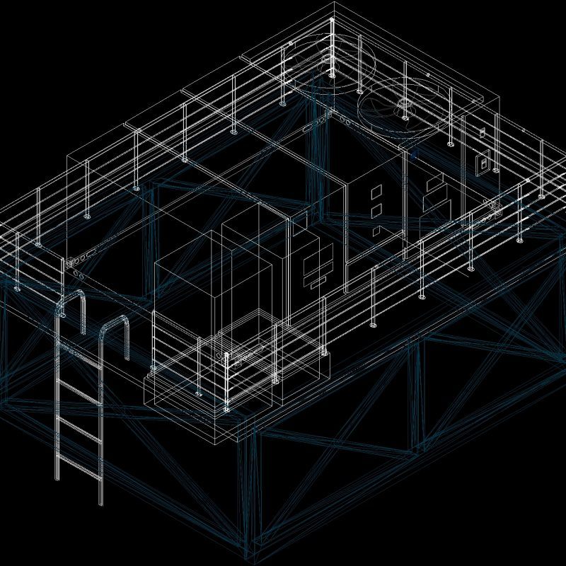 Air Conditioning Roof Top 3D DWG Detail for AutoCAD • Designs CAD