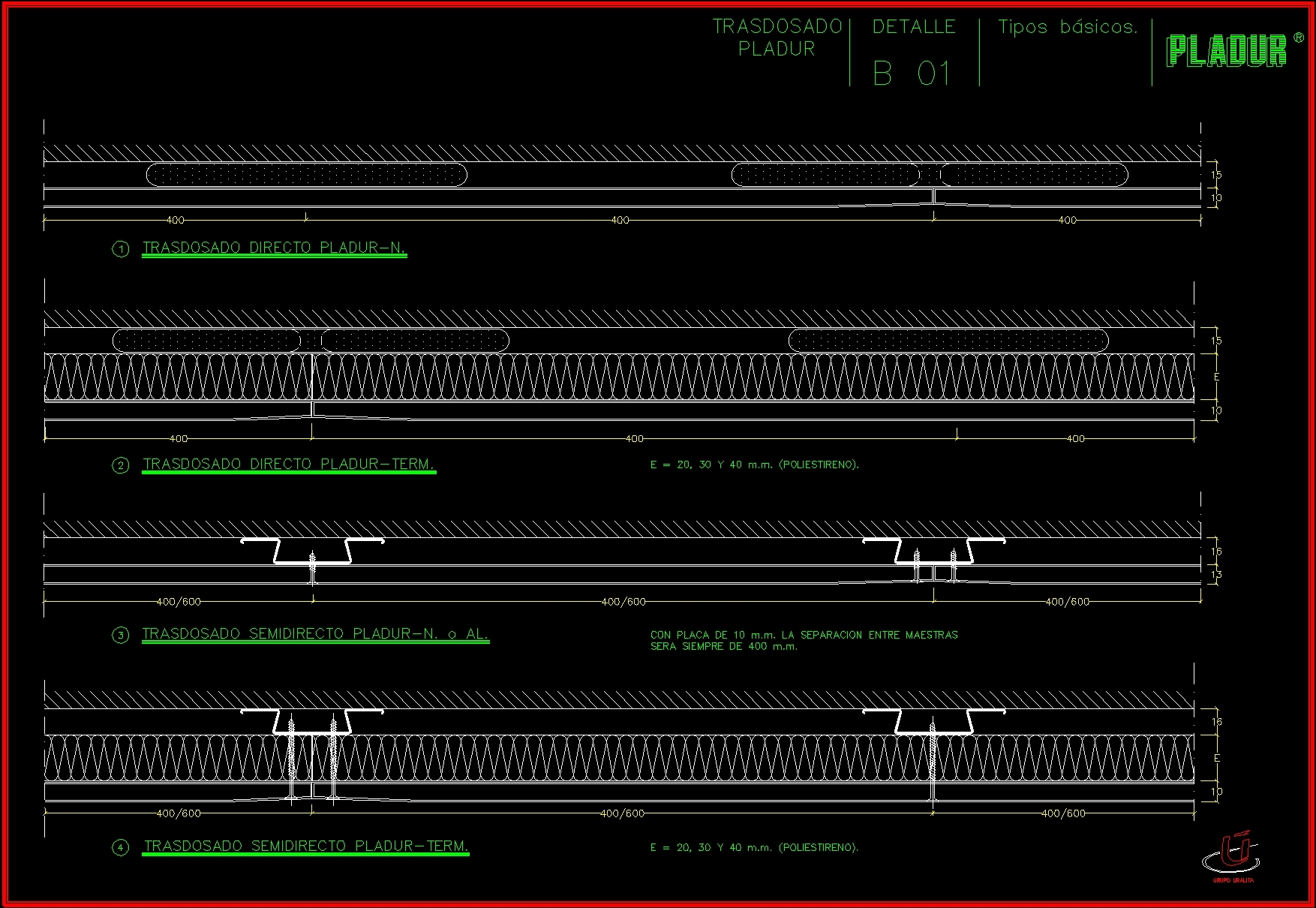 Badge Rock Of Plaster - Basic Types Of Pladur Backing Boards DWG Block ...