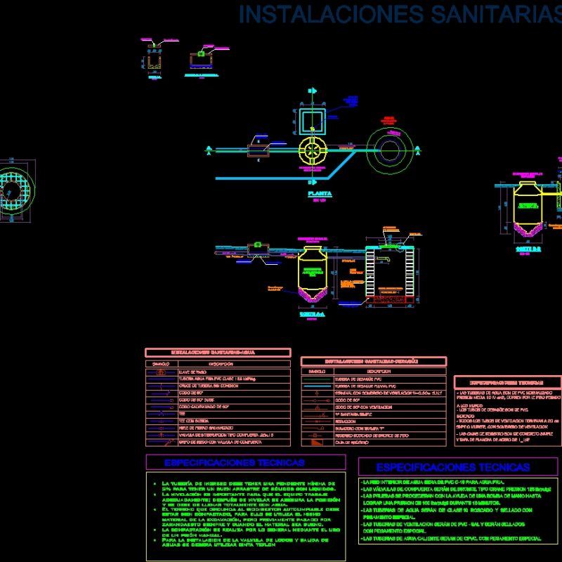 Biodigestor 3000 Lts DWG Detail for AutoCAD • Designs CAD