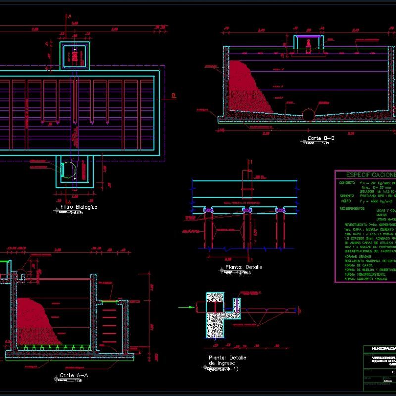 Biofilter DWG Detail for AutoCAD • Designs CAD