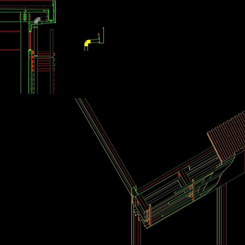 Drainer Gutter In Roof DWG Detail for AutoCAD • Designs CAD