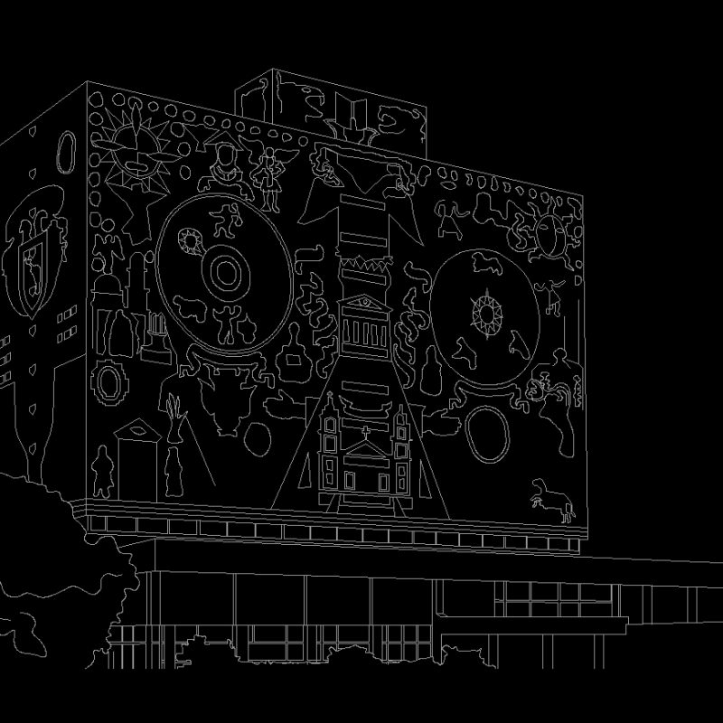 Central Library; Unam DWG Block for AutoCAD • Designs CAD