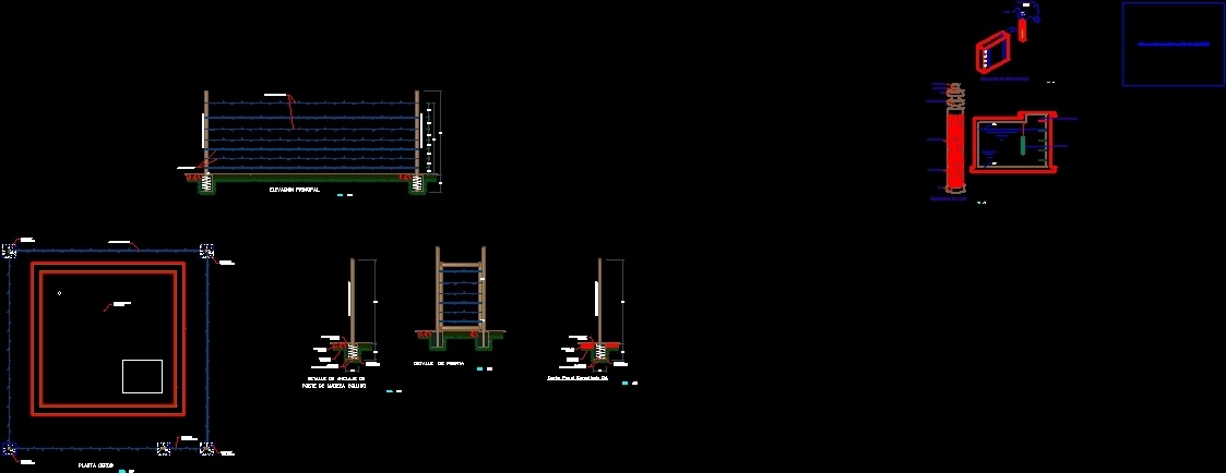 Chainlink Fence E Hypochlorinator DWG Detail for AutoCAD • Designs CAD
