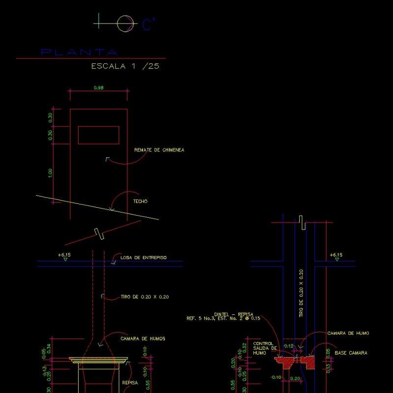 Chimney DWG Detail for AutoCAD • Designs CAD
