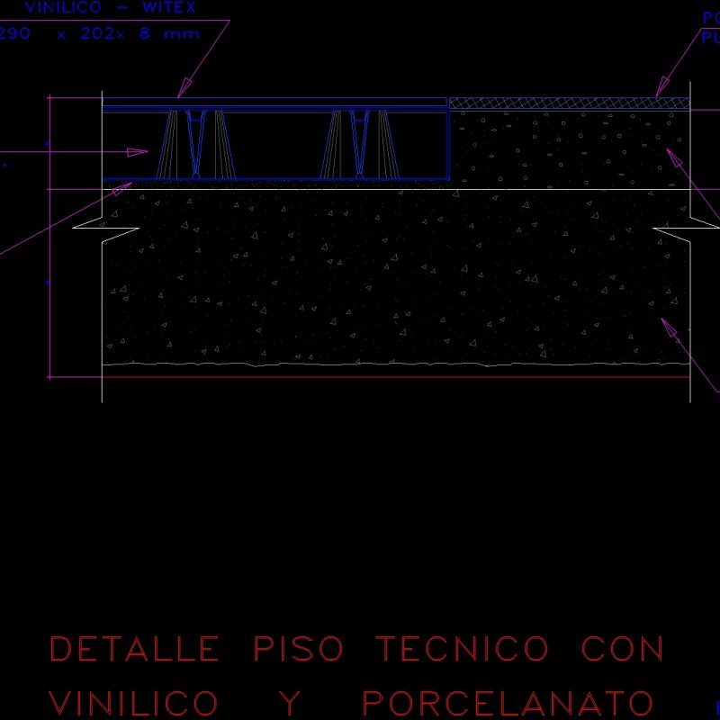 Connection Technical Floor With Vinyl And Porcelain DWG Block for ... Connection Technical Floor With Vinyl And Porcelain DWG Block for ...