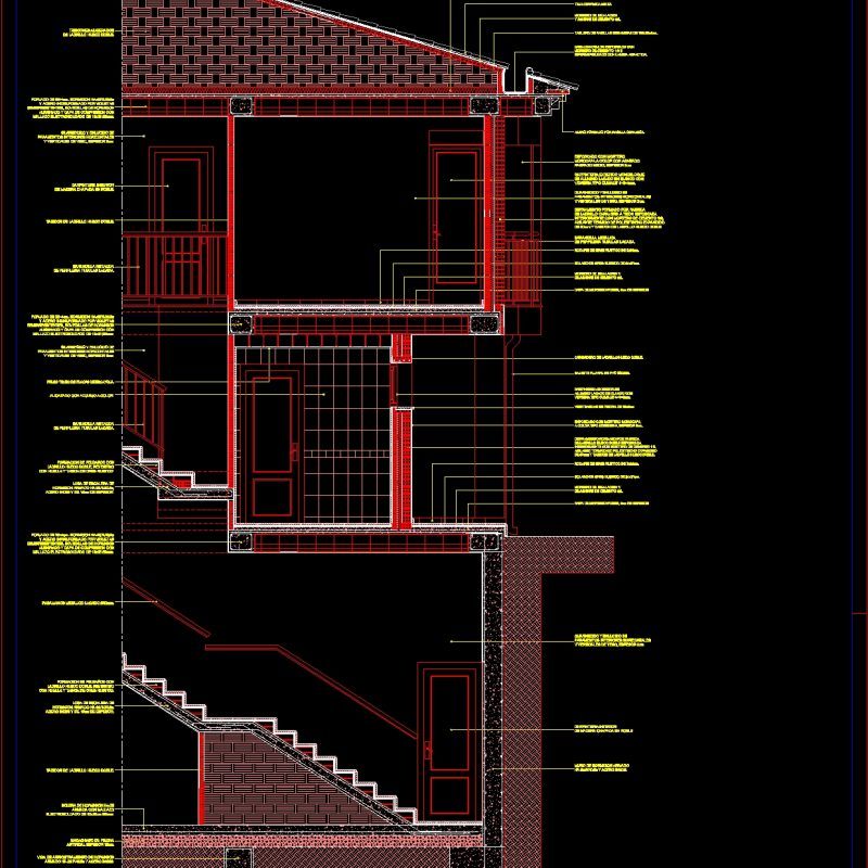 Constructive Section Of House DWG Section for AutoCAD | DesignsCAD
