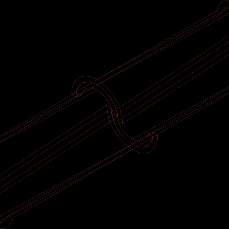 Curves Tile, 3D DWG Detail for AutoCAD • Designs CAD