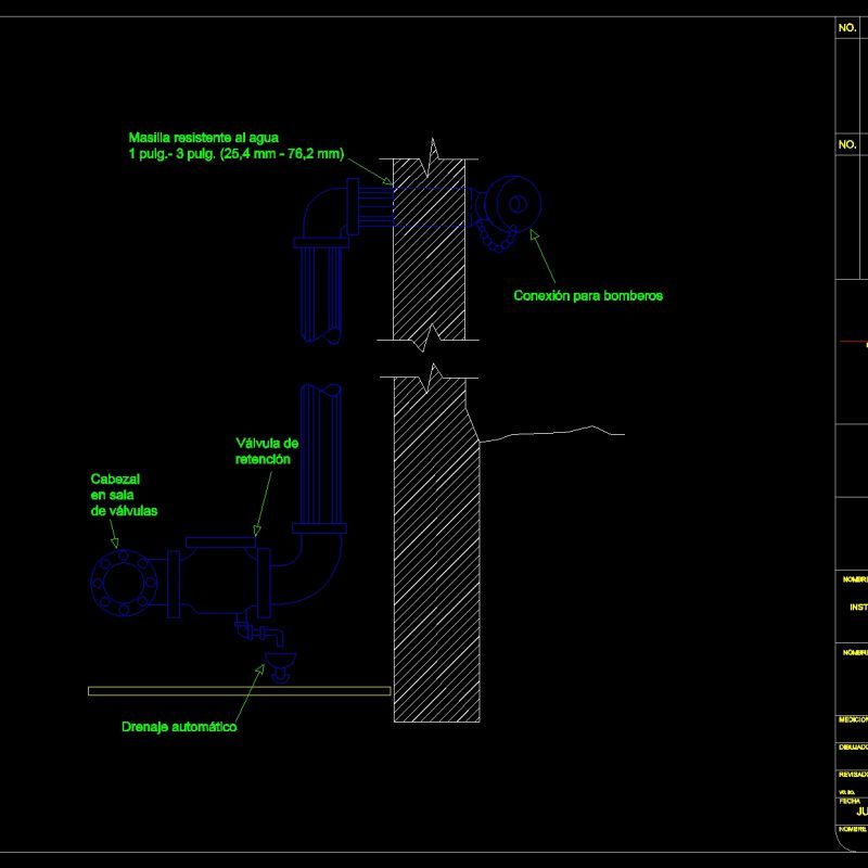 Detail Fire Connection DWG Detail for AutoCAD • Designs CAD