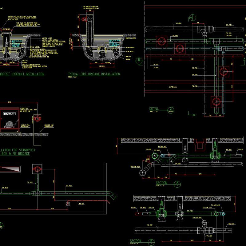Detail Fire Water Line DWG Detail for AutoCAD • Designs CAD