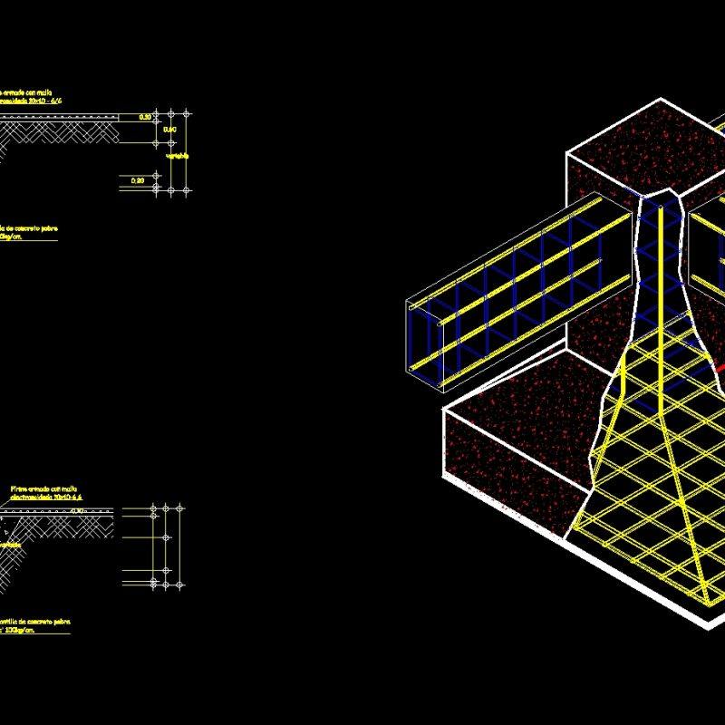 Detail Isolated Footing DWG Detail for AutoCAD • Designs CAD