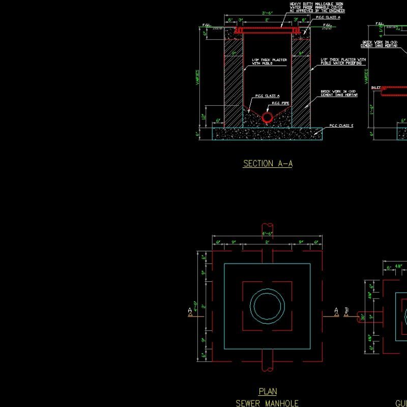 Detail Sewer Wastewater DWG Detail for AutoCAD • Designs CAD