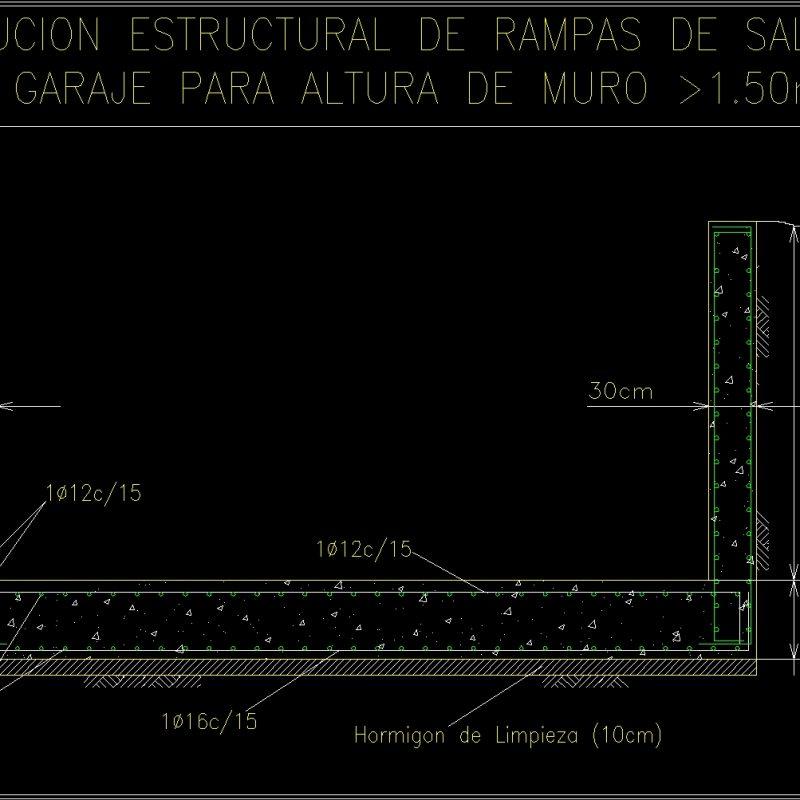 Detail Structural Solution Ramp Garage DWG Detail for AutoCAD • Designs CAD