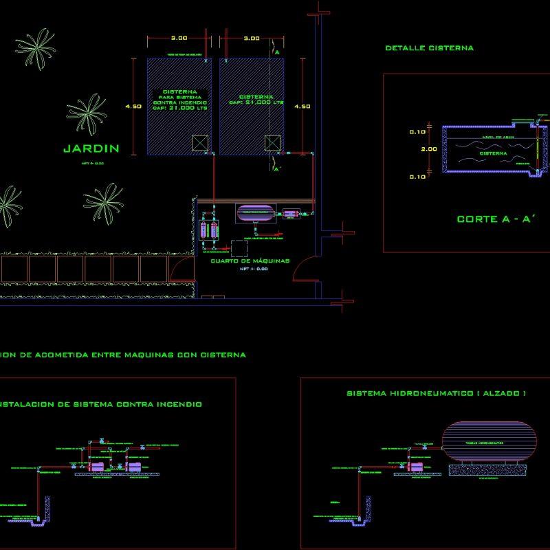 Detail Water Pump With Connection To Tank DWG Plan for AutoCAD ...