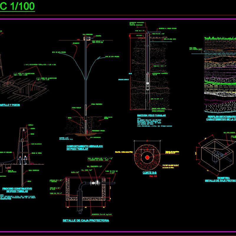 Detail Well Bore DWG Plan for AutoCAD • Designs CAD