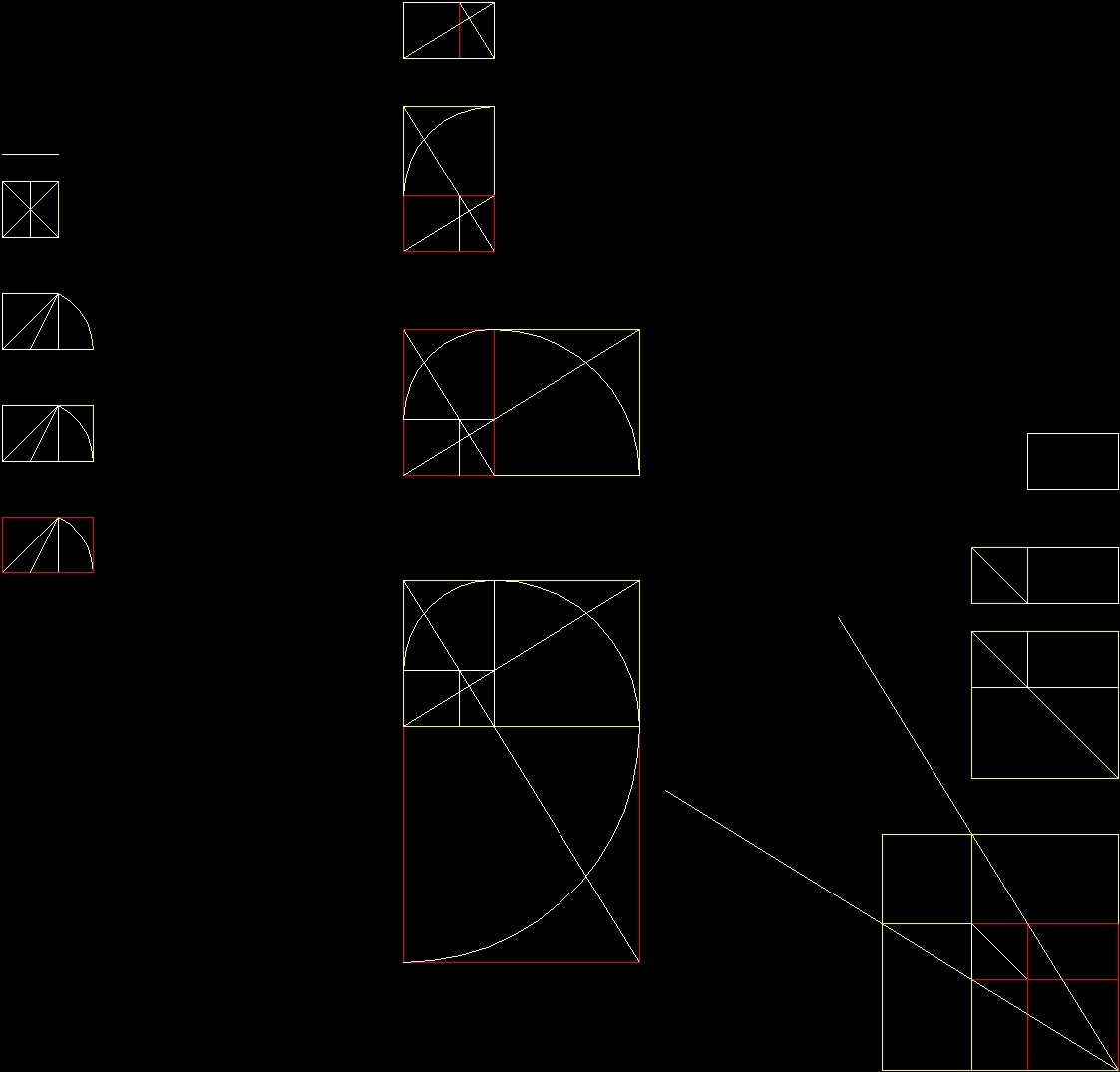 Different Lines Of Golden Section DWG Section for AutoCAD • DesignsCAD