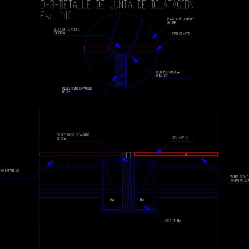 Dilation Joint DWG Detail for AutoCAD | DesignsCAD