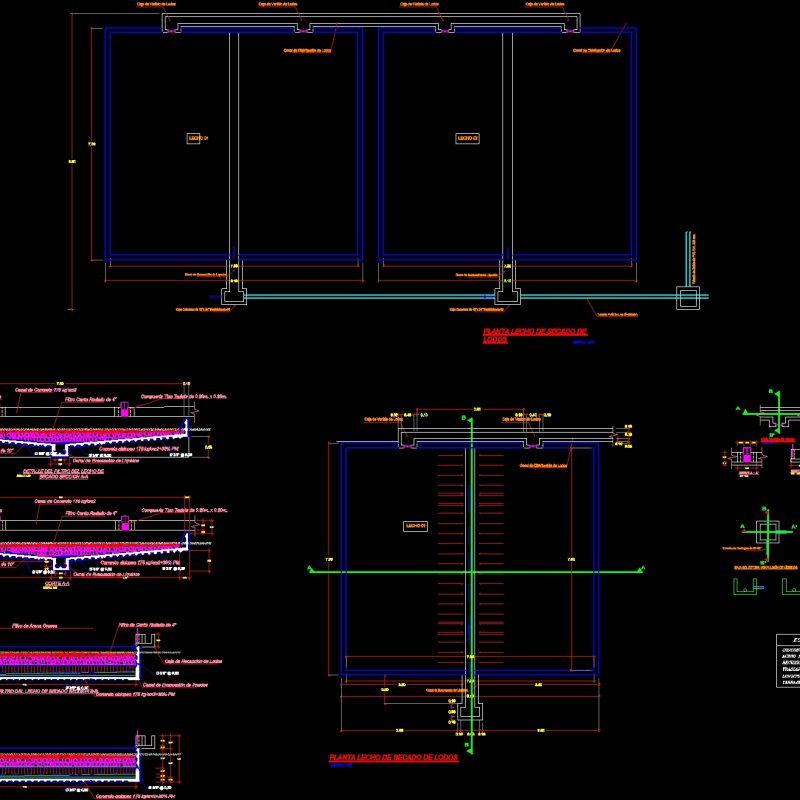Dried Sludge Bed DWG Block for AutoCAD • Designs CAD