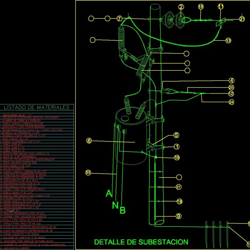 Electric Substation DWG Detail for AutoCAD • Designs CAD