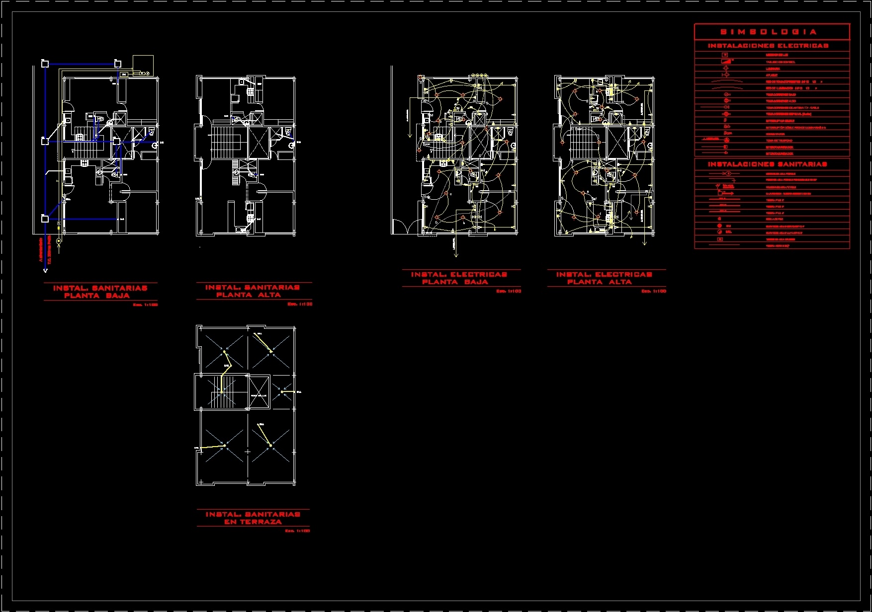 Electrical And Sanitary Installation DWG Block for AutoCAD • Designs CAD