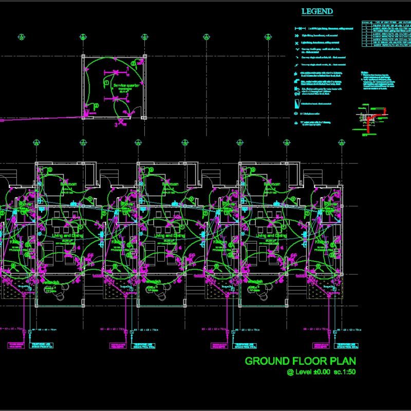 Electrical Installation Of Residential Housing DWG Detail for AutoCAD ...