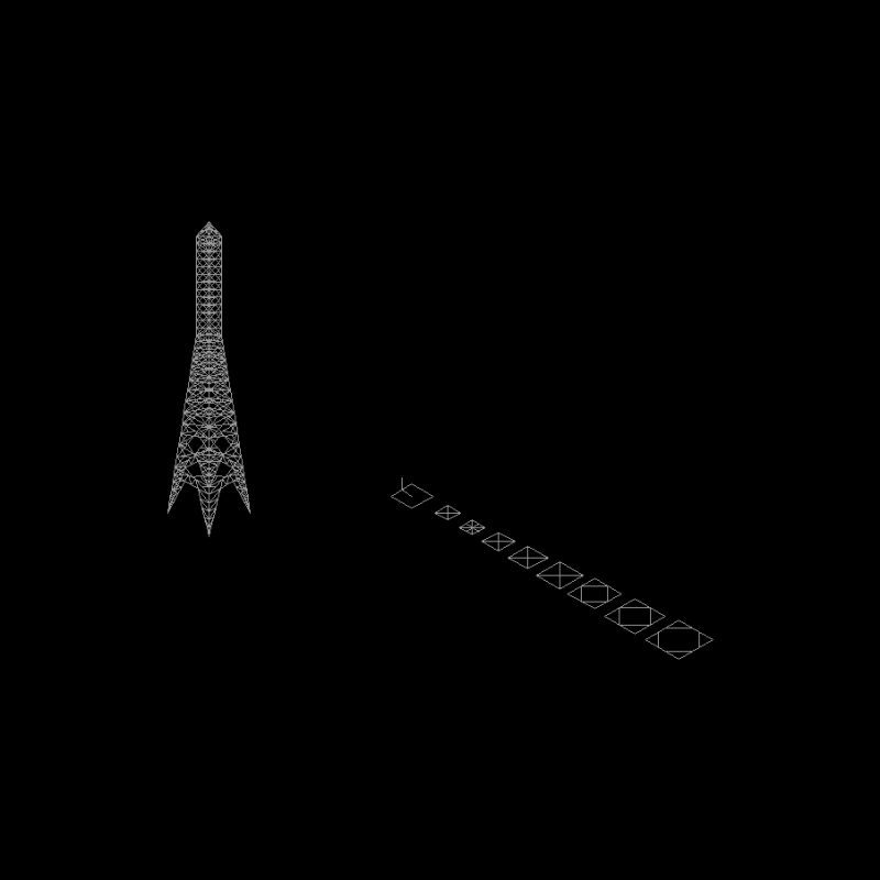 Electrical Transmission Tower, Pylon DWG Detail for AutoCAD • Designs CAD