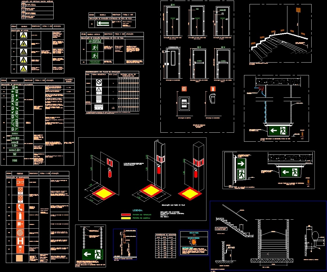 Emergency Exit DWG Detail For AutoCAD Designs CAD