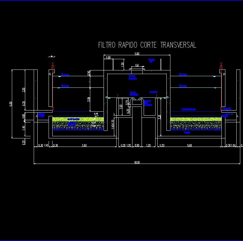 Fast Filter For Water Treatment DWG Section for AutoCAD • Designs CAD