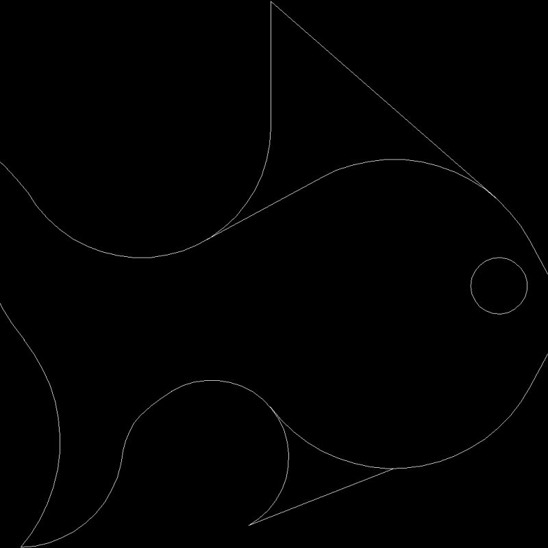 Fish 2D DWG Elevation for AutoCAD • Designs CAD