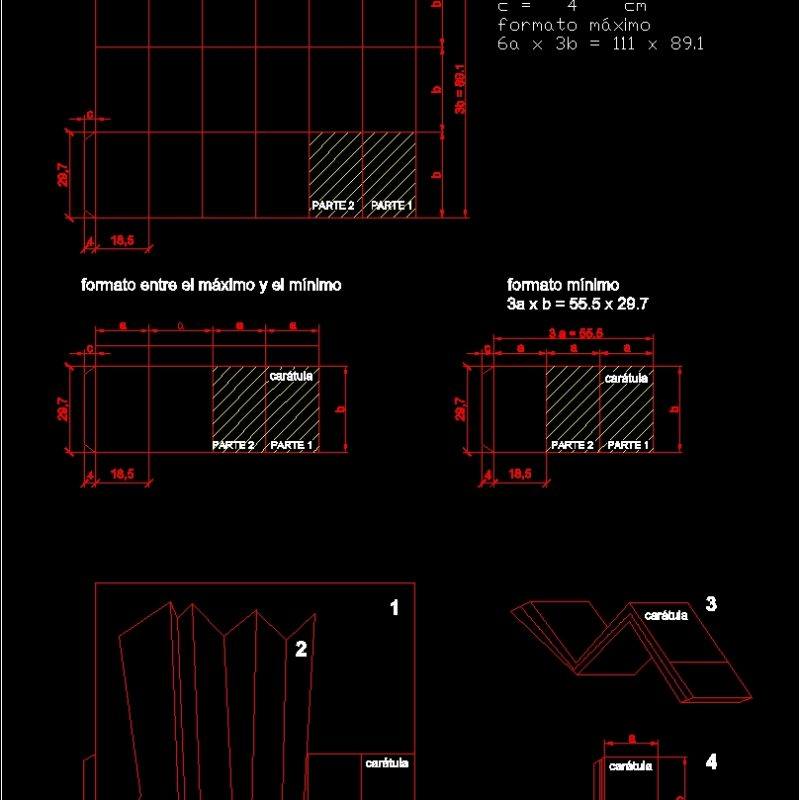 Folded Planes, Instructions DWG Block for AutoCAD • Designs CAD