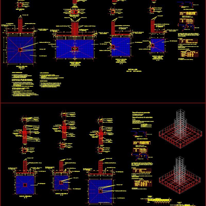 Footings DWG Detail for AutoCAD • Designs CAD