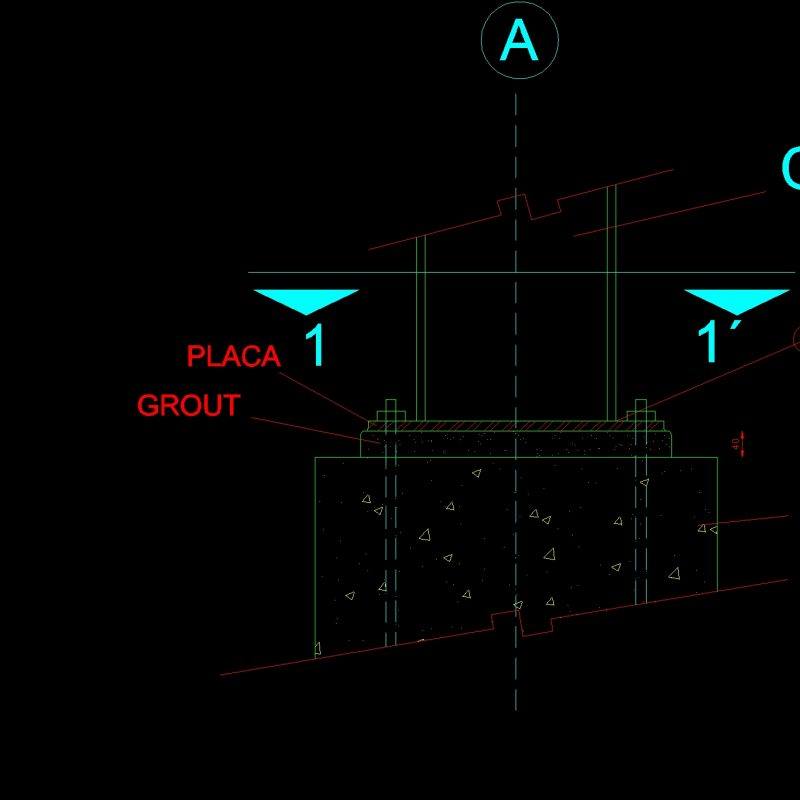 Foundation Steel Column DWG Detail for AutoCAD • Designs CAD