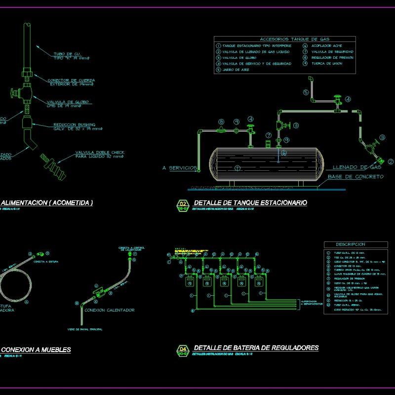 Gas Installation Gas Installation DWG Detail for AutoCAD • Designs CAD