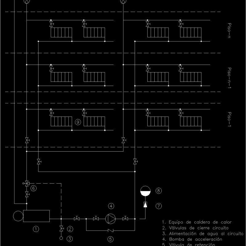 Heating Scheme DWG Block for AutoCAD • Designs CAD