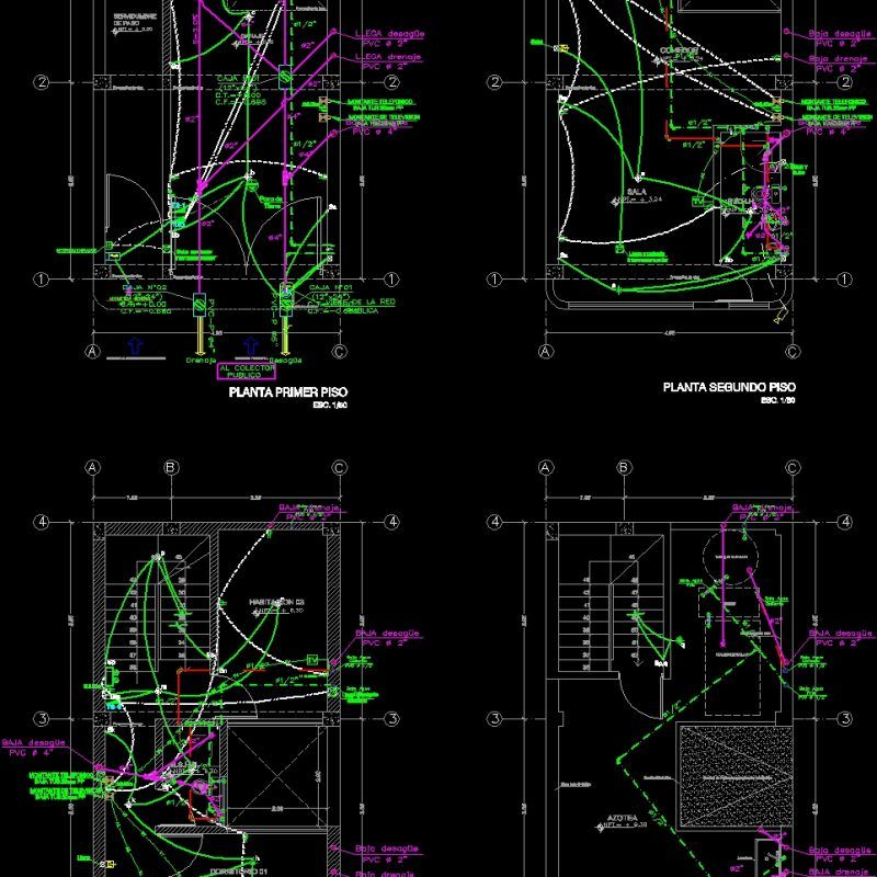Housing Facilities And Sanitary Electrical House DWG Block for AutoCAD ...