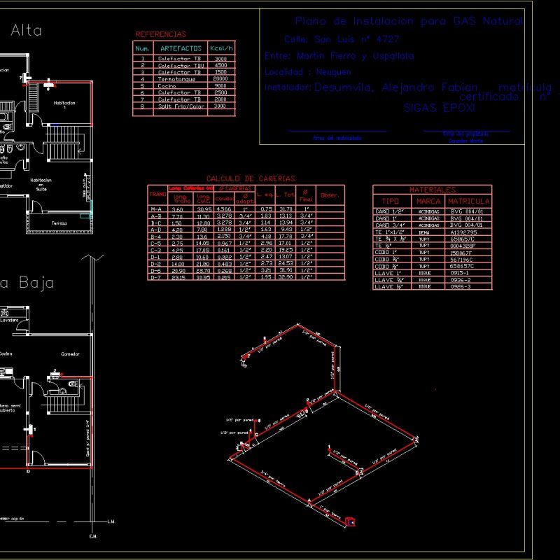 Installation Of Gas Houses DWG Full Project for AutoCAD • Designs CAD