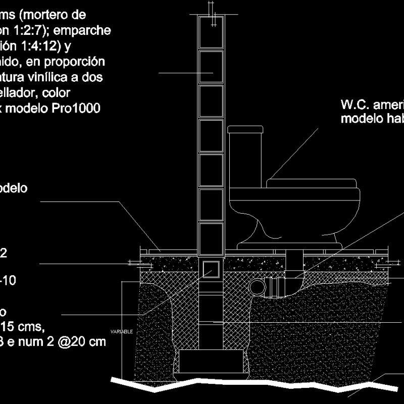 Installation Wc DWG Detail for AutoCAD • Designs CAD