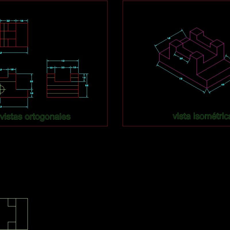 Isometric Drawing 3D DWG Model for AutoCAD • Designs CAD