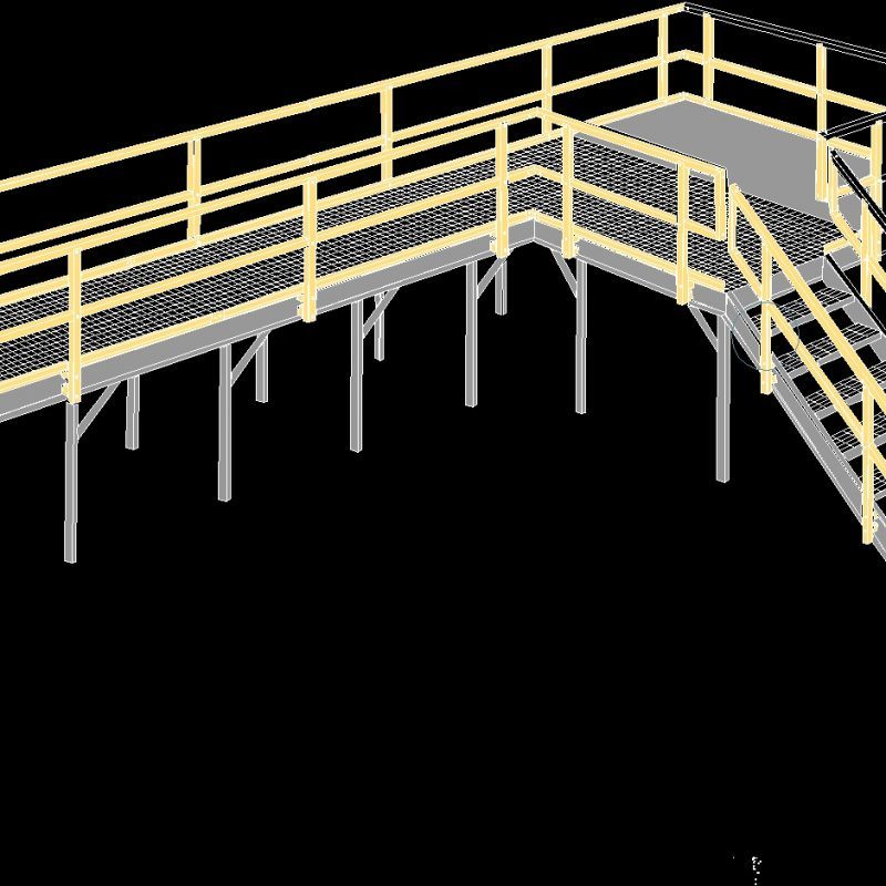 Isometric Fiber Barandal Poltruida DWG Block for AutoCAD • Designs CAD